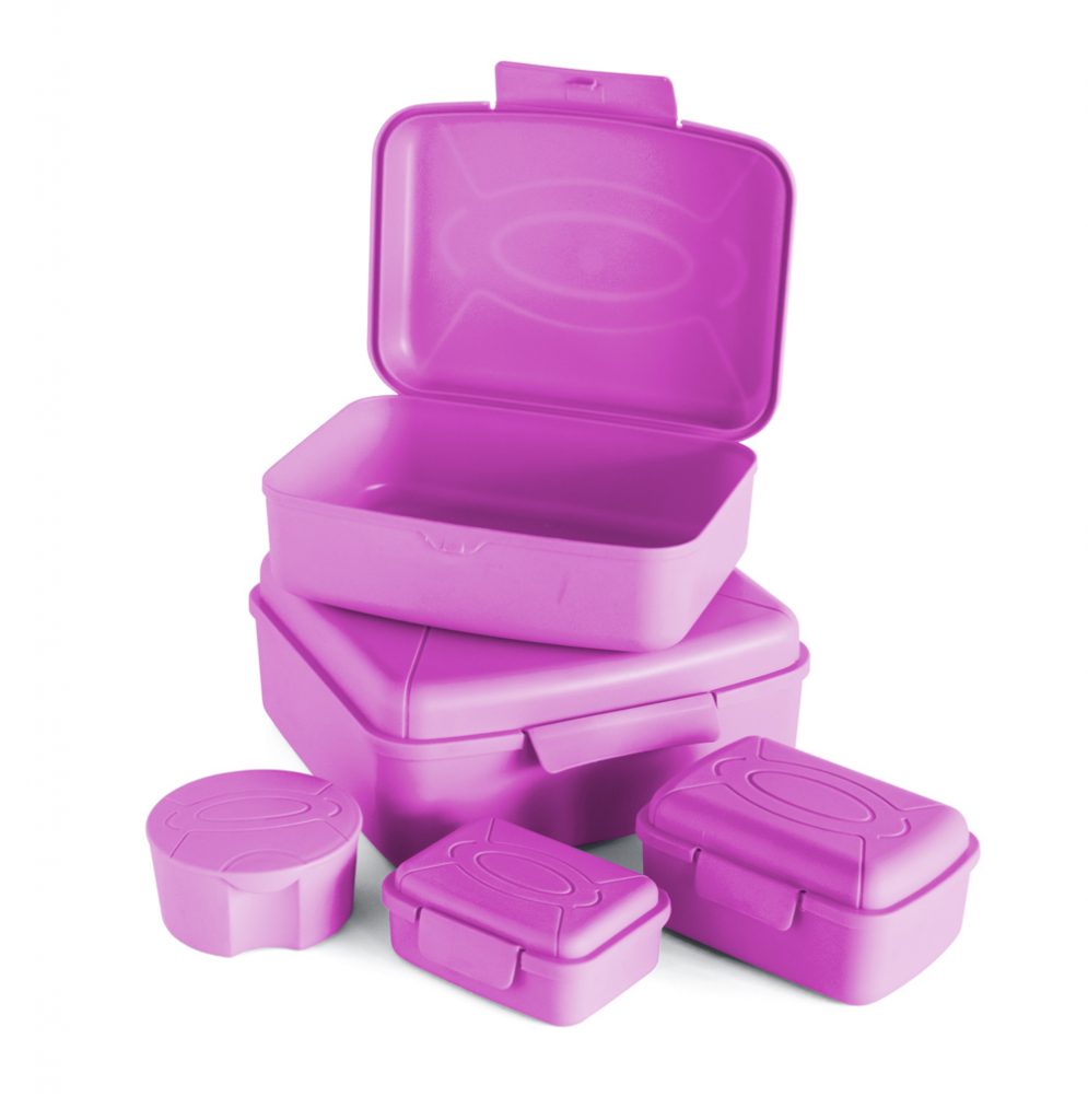 Zestaw 5 Pojemnik w niadaniowych Foodie Lunch Box R owy Mintra pl